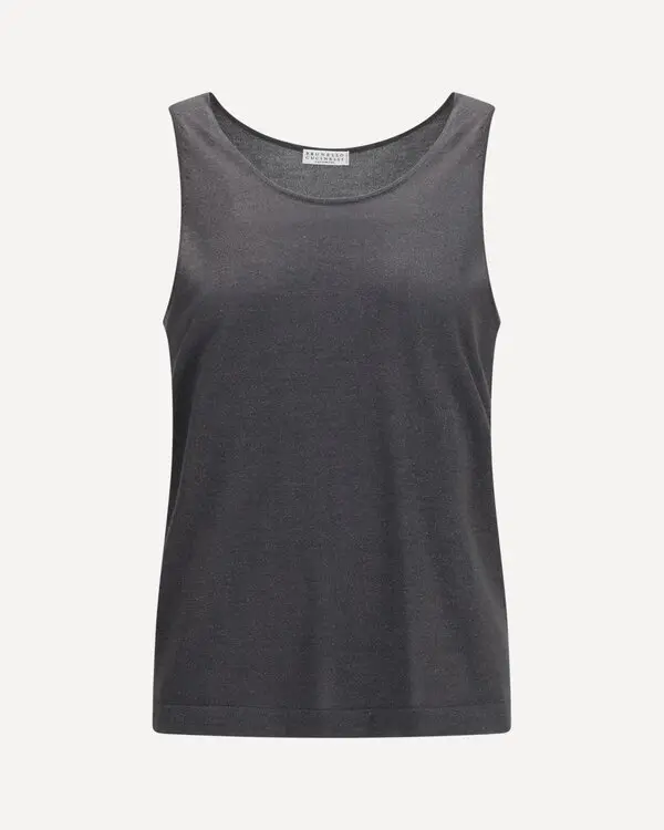 Brunello Cucinelli Luminous Knit Tank Top - Grey