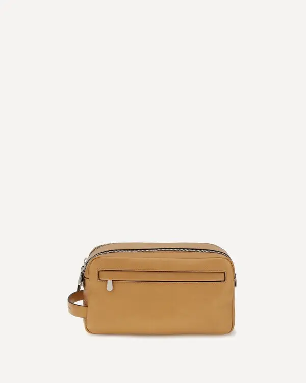 Brunello Cucinelli Leather Beauty Case - Beige