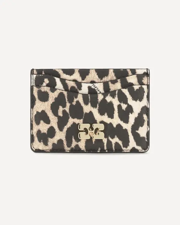 GANNI Bou Animal Print Card Holder - Multicolour