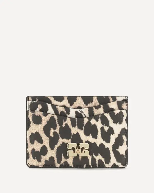 GANNI Bou Animal Print Card Holder - Multicolour