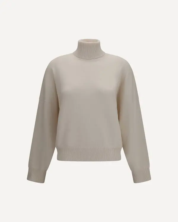 Brunello Cucinelli Cashmere Turtleneck Sweater - Cream