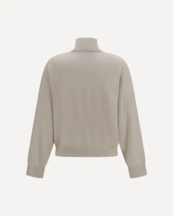 Brunello Cucinelli Cashmere Turtleneck Sweater - Cream