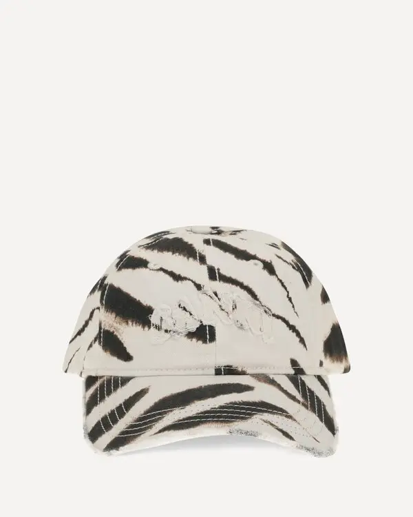 GANNI Zebra Print Baseball Cap - Multicolour