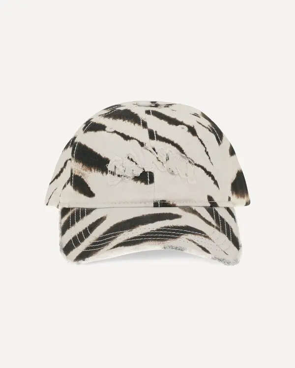 GANNI Zebra Print Baseball Cap - Multicolour
