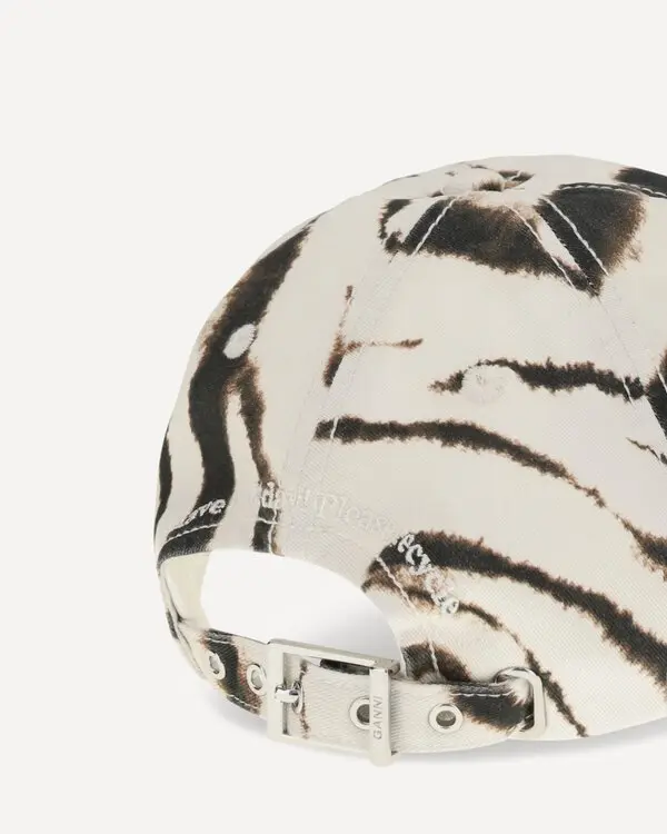 GANNI Zebra Print Baseball Cap - Multicolour
