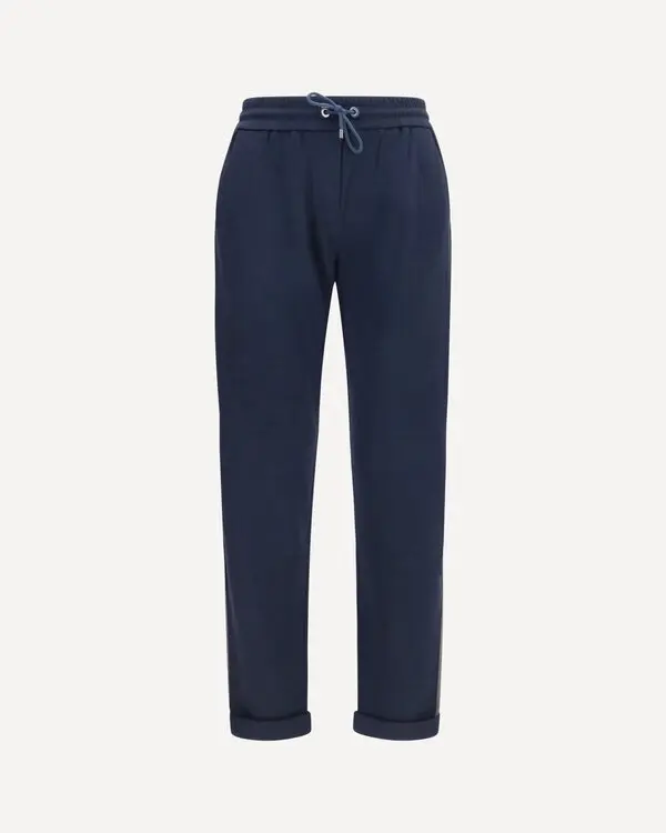 Brunello Cucinelli Cotton And Silk Blend Drawstring Pants