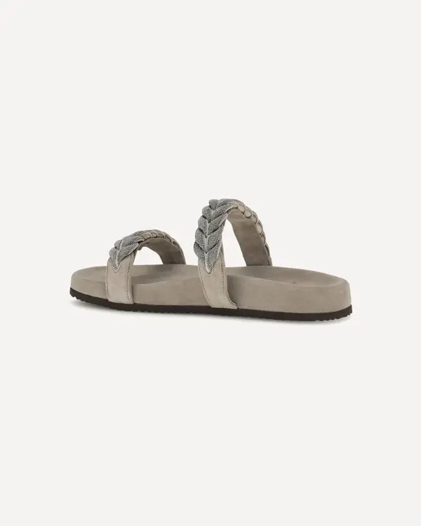 Brunello Cucinelli Laurel Leaf Monili-embellished Slides