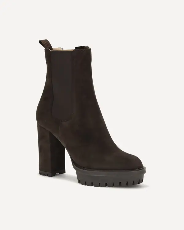 GIANVITO ROSSI Barry Suede Ankle Boots - Brown