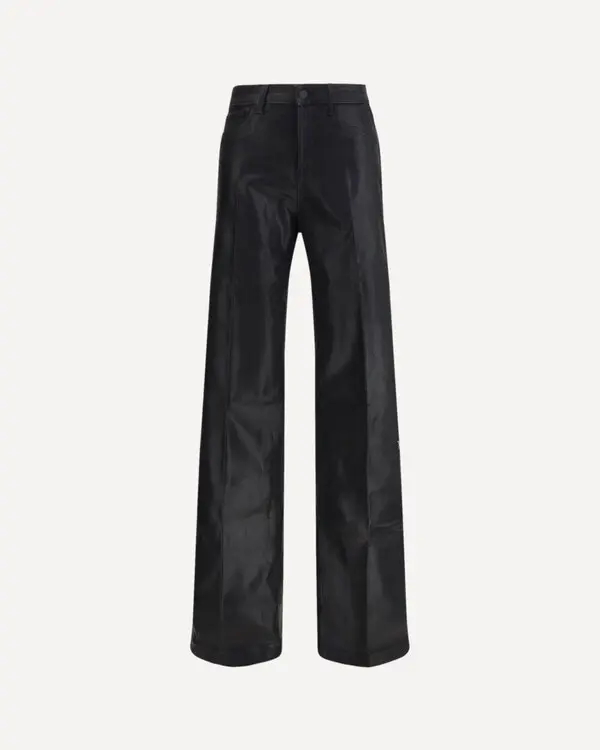 L'Agence Clayton Coated Wide Leg Jeans