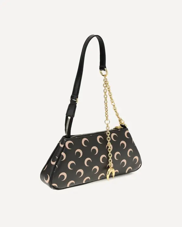 MARINE SERRE Crescent Moon Motif Shoulder Bag