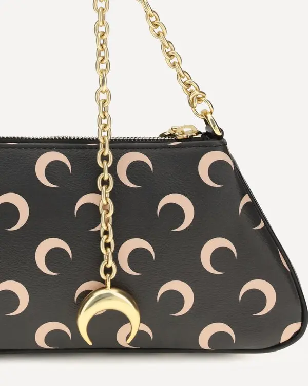 MARINE SERRE Crescent Moon Motif Shoulder Bag