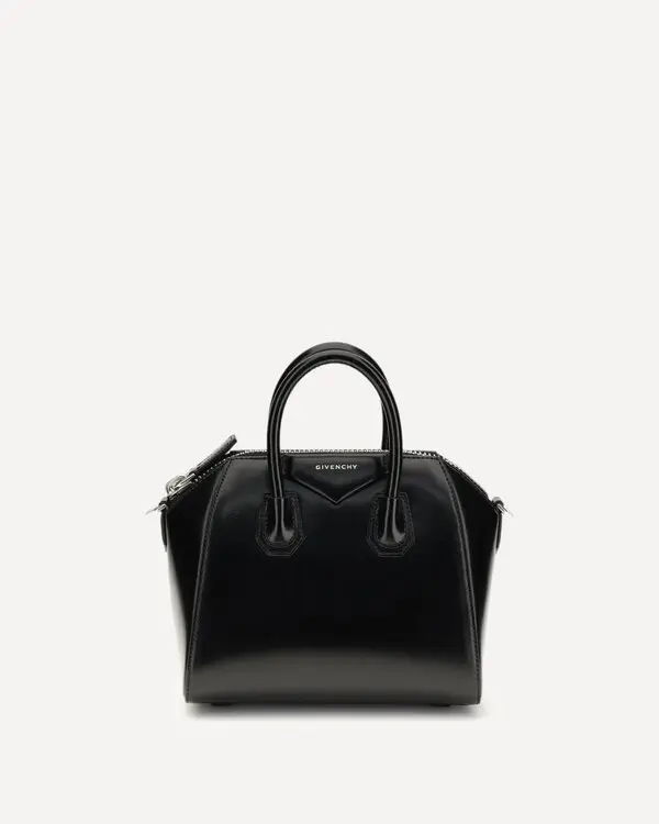 Givenchy Antigona Mini Handbag In Box Leather - Black