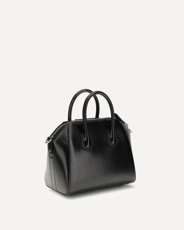Givenchy Antigona Mini Handbag In Box Leather - Black