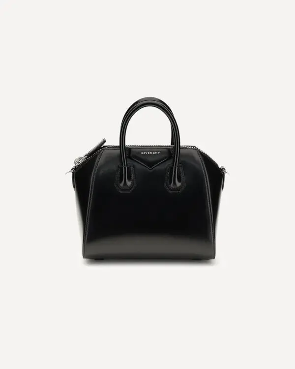 Givenchy Antigona Mini Handbag In Box Leather - Black