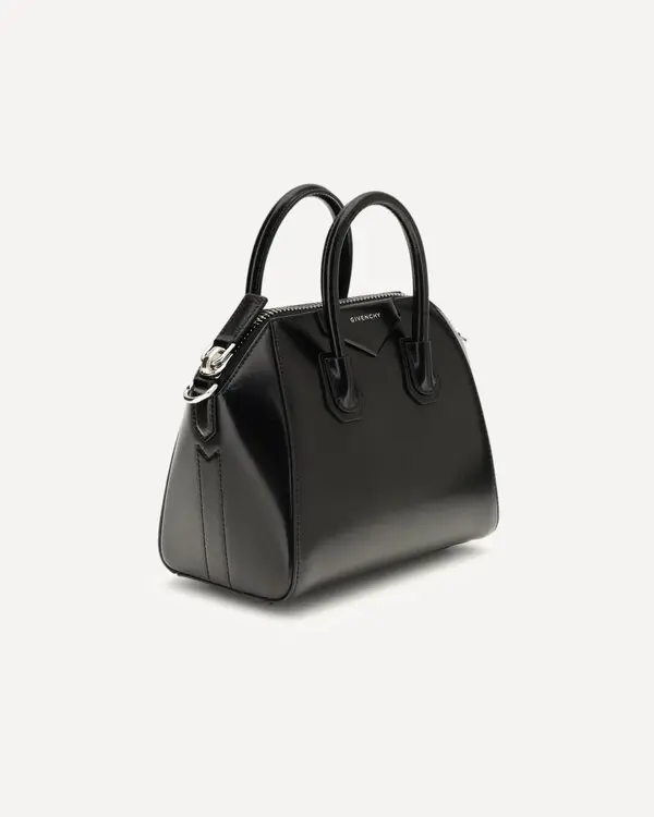 Givenchy Antigona Mini Handbag In Box Leather - Black