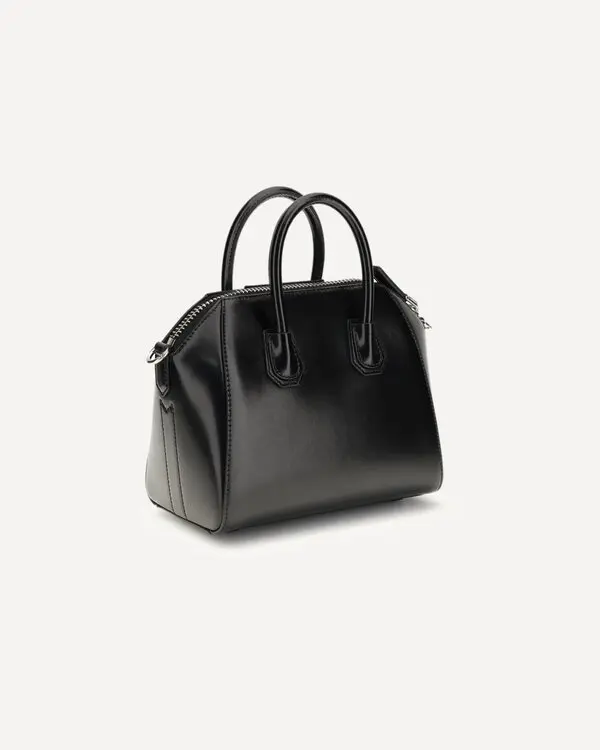 Givenchy Antigona Mini Handbag In Box Leather - Black