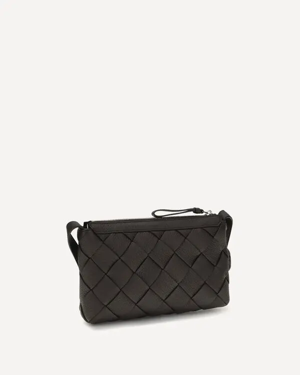 Bottega Veneta Diago Woven Leather Shoulder Bag - Brown