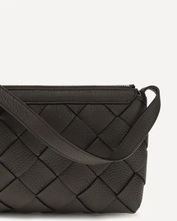 Bottega Veneta Diago Woven Leather Shoulder Bag - Brown