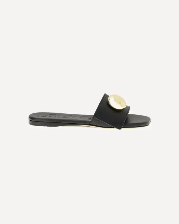 Loewe Pebble Slide Sandals - Black