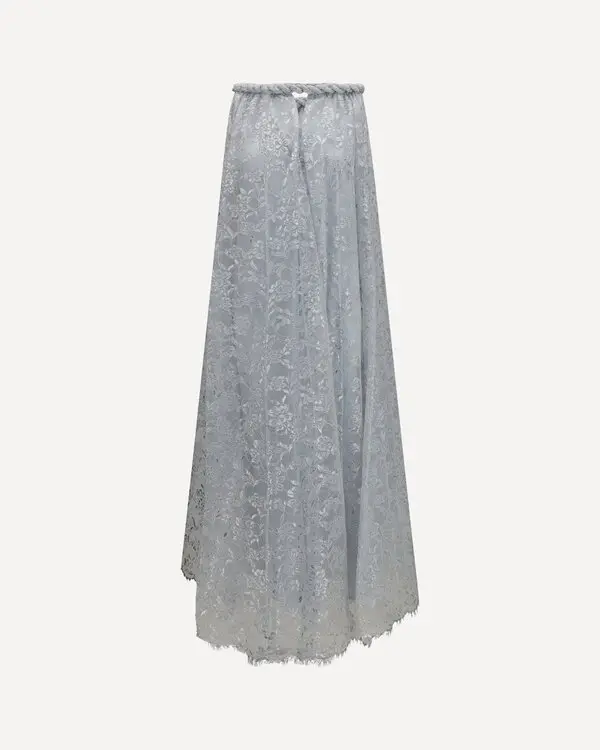 Zimmermann Carousel Metallic Lace Maxi Dress - Silver