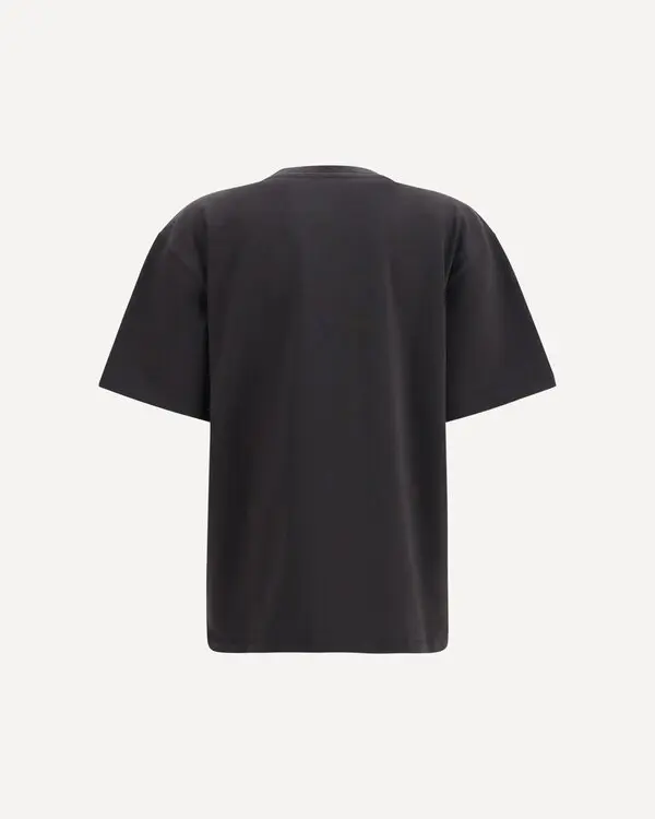 GANNI Tiger Graphic Cotton T-shirt - Black