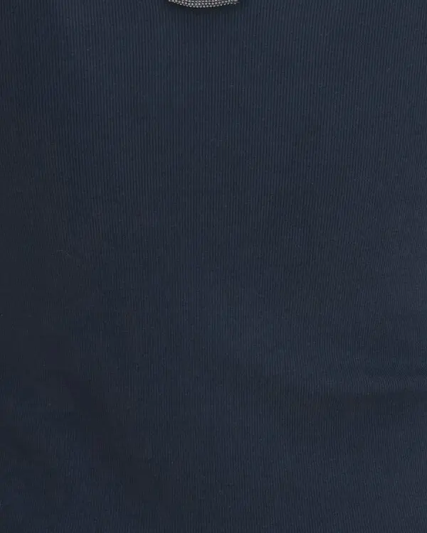 Brunello Cucinelli Cotton Ribbed Tank Top - Blue