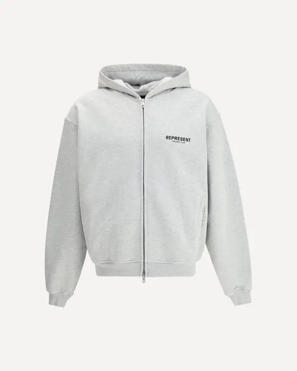 REPRESENT Zip-up Hoodie With Monogram Print