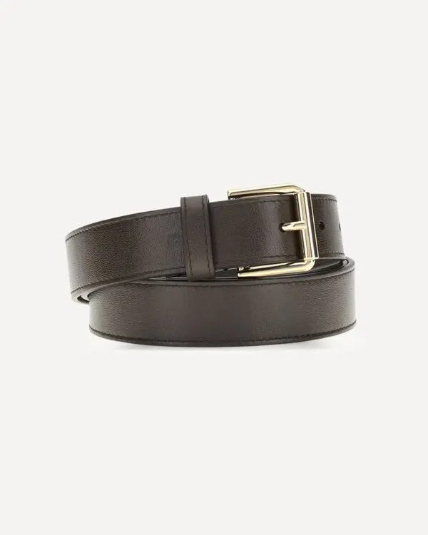Givenchy Leather Long Belt With Gold-finish Metal Details - Brown