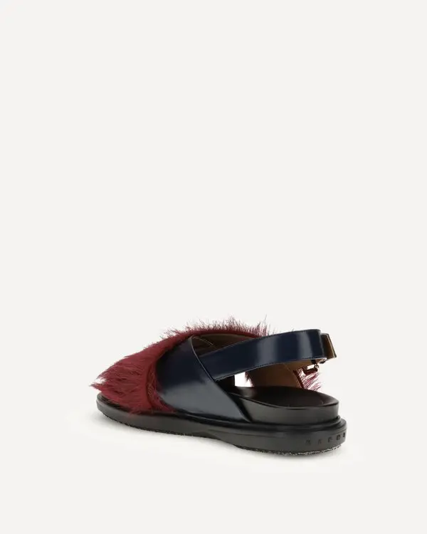 Marni Fur-lined Fussbett Sandals