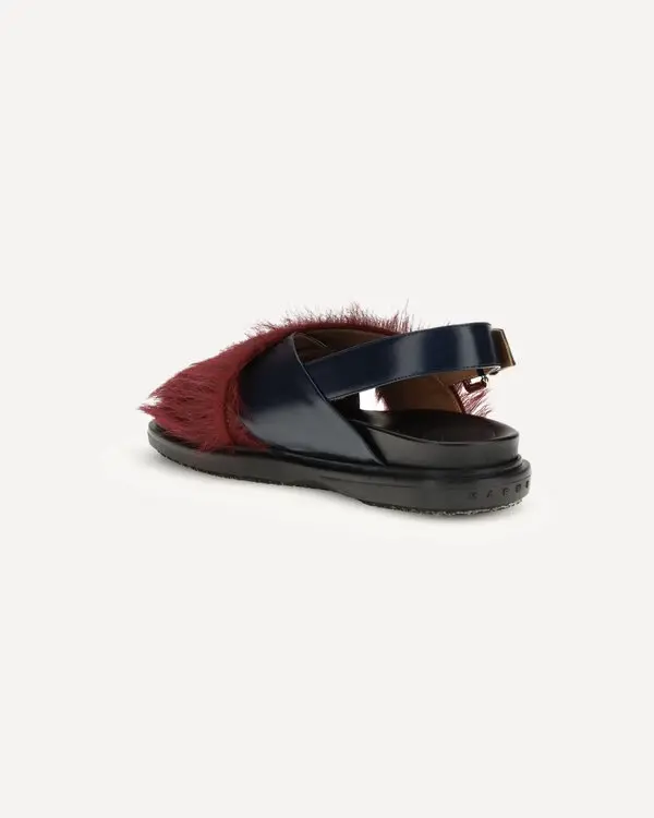 Marni Fur-lined Fussbett Sandals