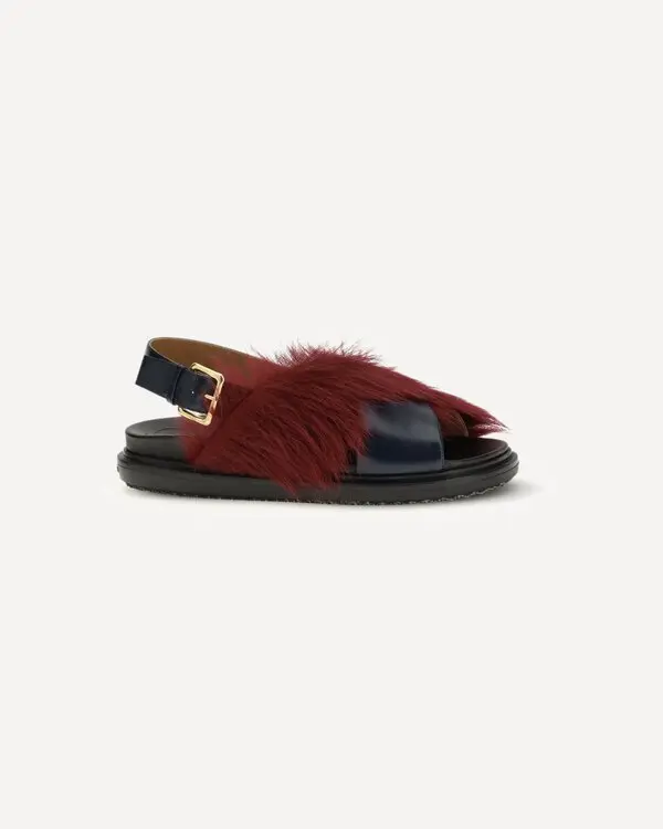 Marni Fur-lined Fussbett Sandals