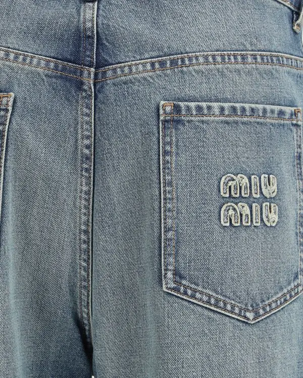 Miu Miu Regular-fit Stone-washed Denim Jeans