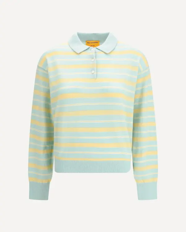 Guest In Residence Collegiate Stripe Polo - Multicolour