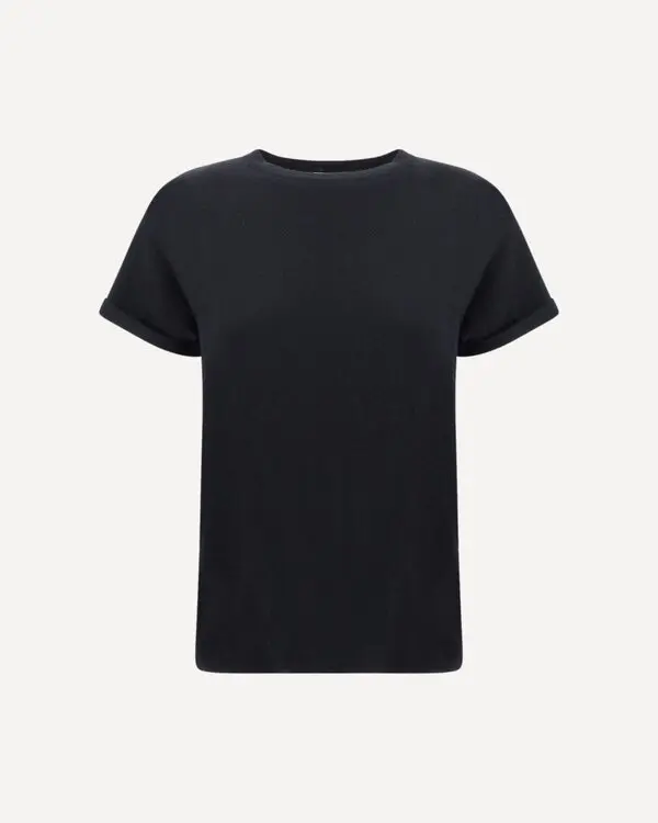 Brunello Cucinelli Cashmere T-shirt - Black