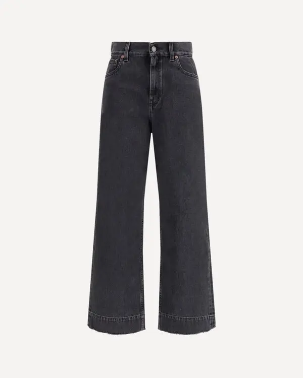 Chloé High-waisted Cropped Denim Jeans - Black