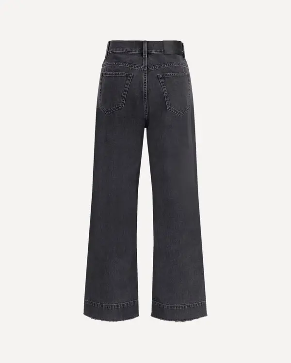 Chloé High-waisted Cropped Denim Jeans - Black