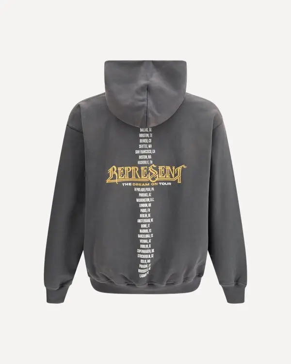 REPRESENT Golden Tour Hoodie With Graphic Print - Grey