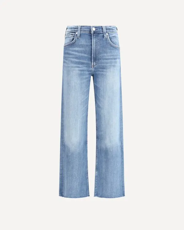 Citizens Of Humanity Palma Straight Jeans With Raw-cut Hems - Blue