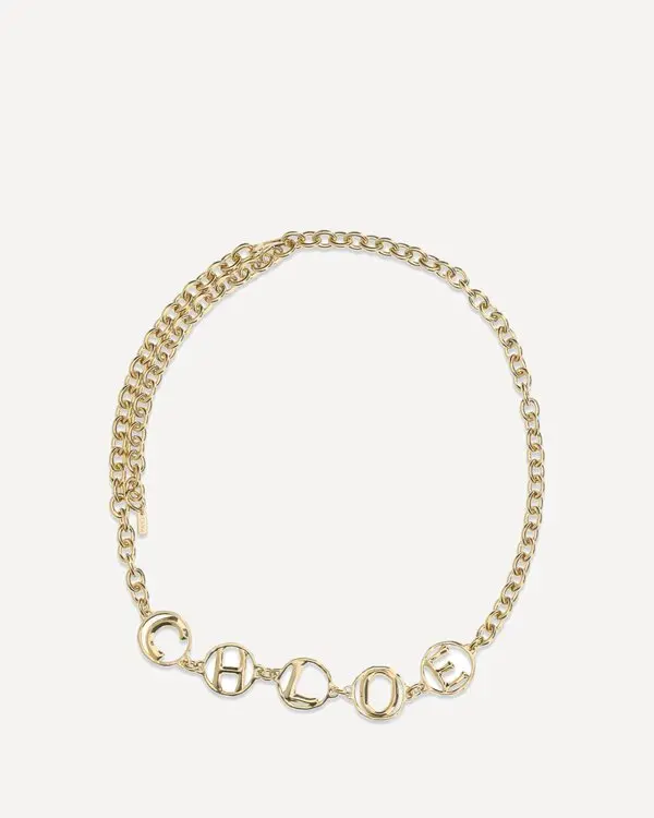 Chloé Script Jewel Belt - Gold