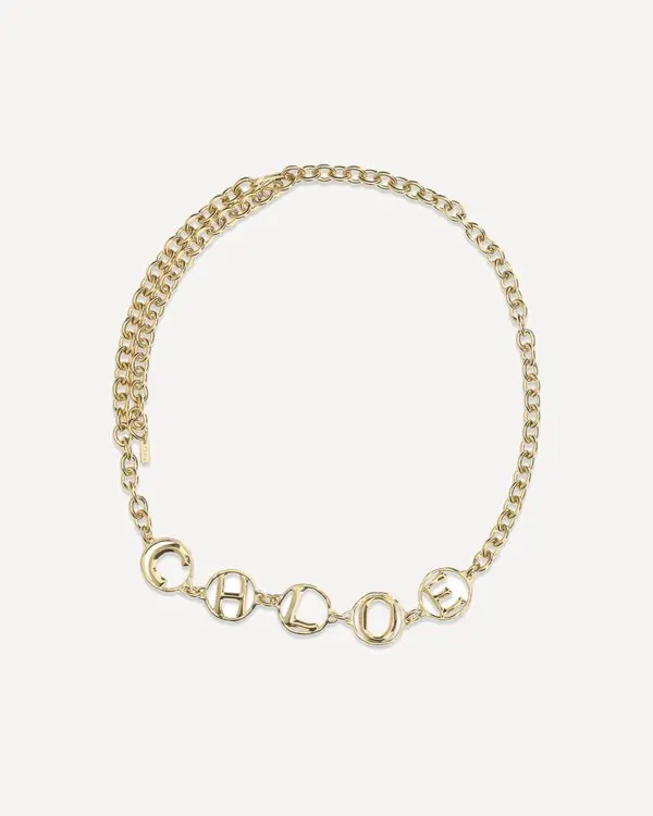 Chloé Script Jewel Belt - Gold