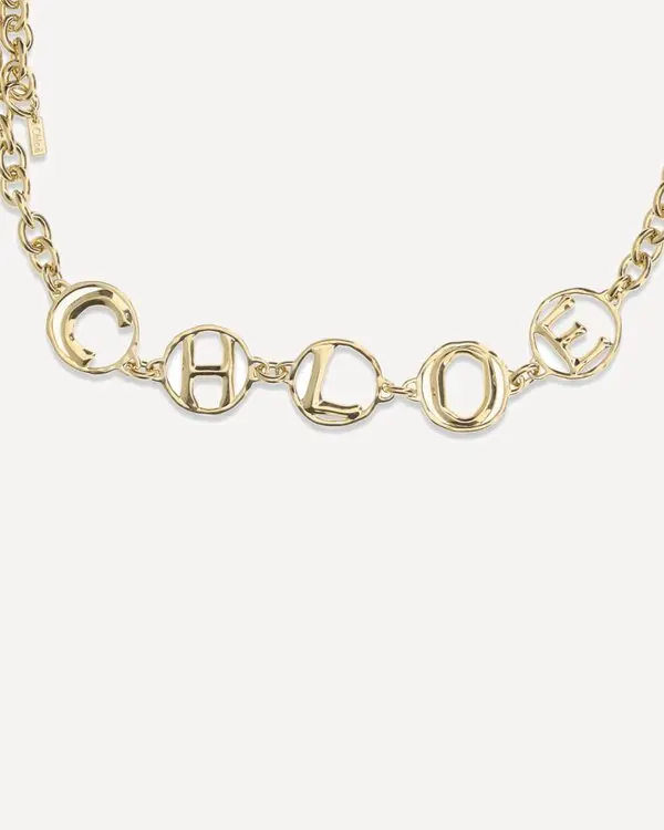 Chloé Script Jewel Belt - Gold