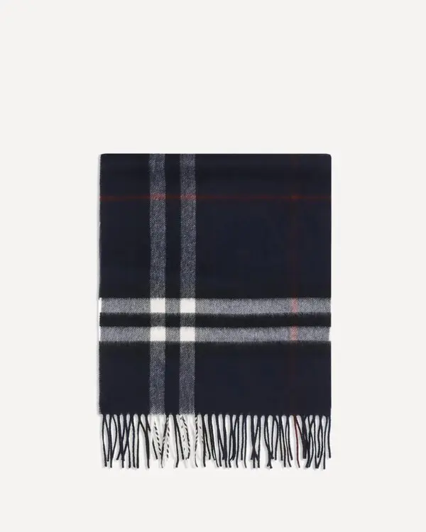 Burberry Cashmere Check Scarf - Blue
