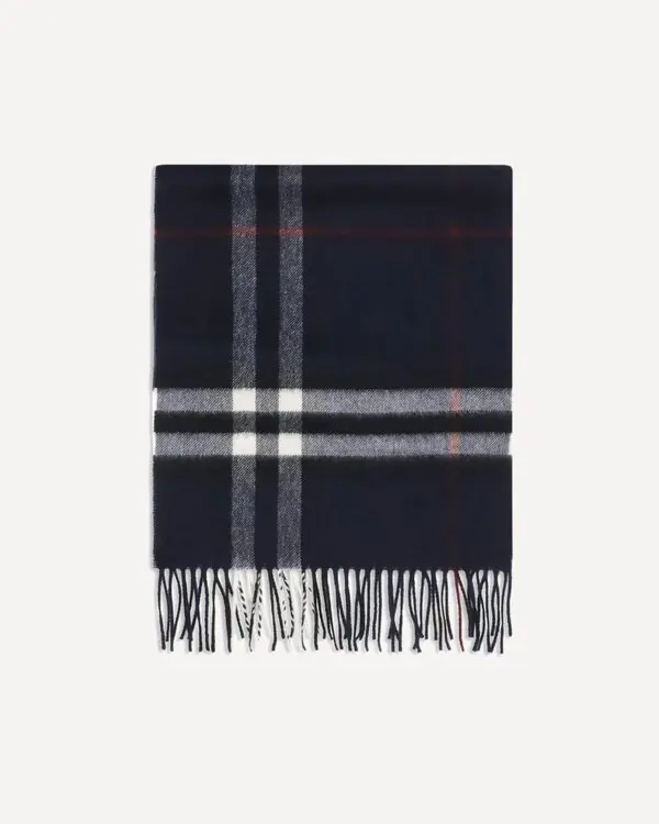 Burberry Cashmere Check Scarf - Blue