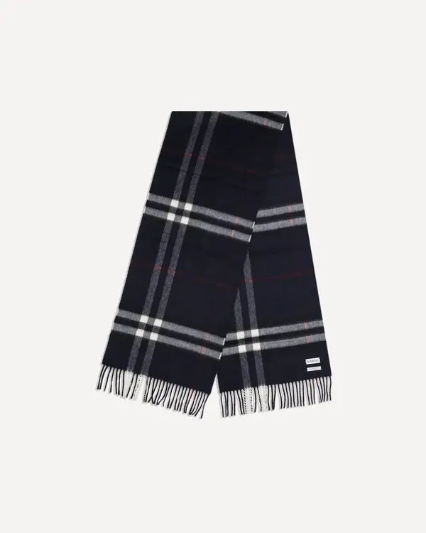 Burberry Cashmere Check Scarf - Blue