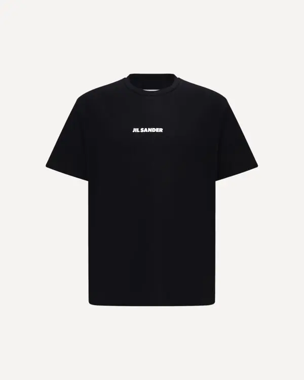 JIL SANDER Crewneck Cotton T-hirt With Printed Logo