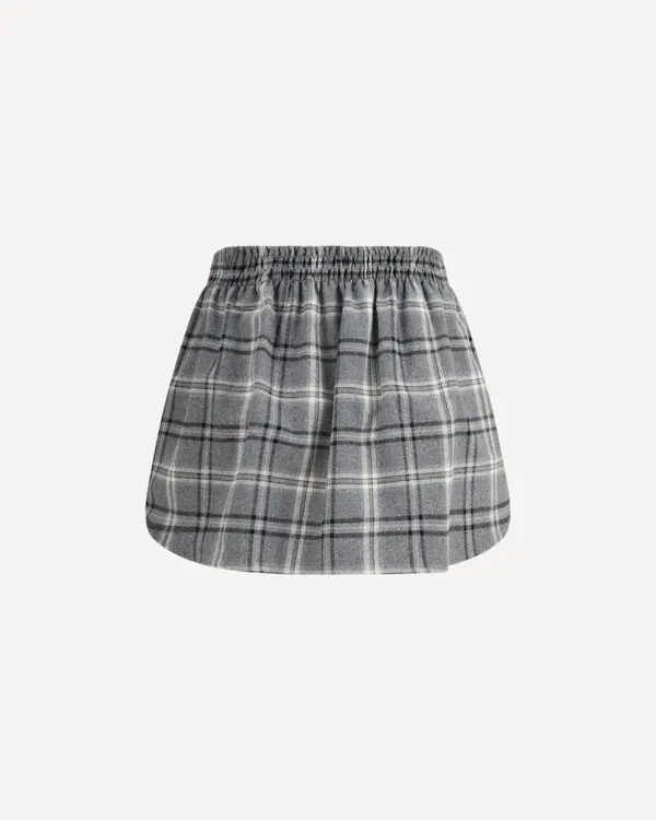 Miu Miu Check Flannel Miniskirt