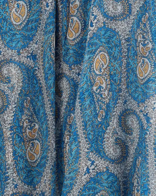 Etro Pleated Band Collar Paisley Print Shirt