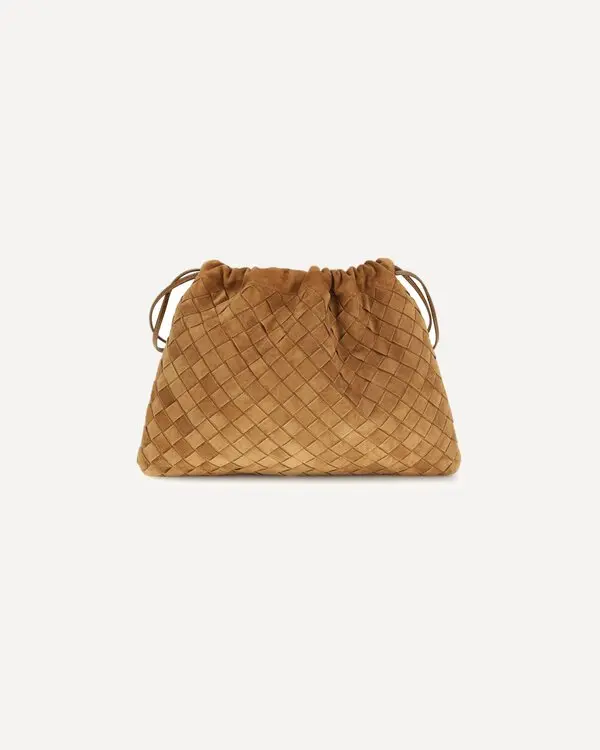 Bottega Veneta Pouch Dustbag In Suede - Beige