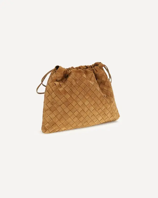 Bottega Veneta Pouch Dustbag In Suede - Beige