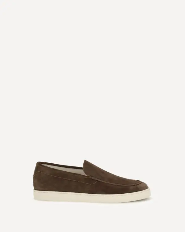 Brunello Cucinelli Suede Slip-on Loafers - Brown